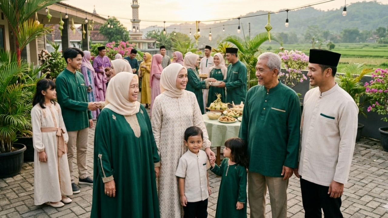 Inspirasi Seragam Lebaran Keluarga 2026, Tips Padu Padan Gamis dan Baju ...