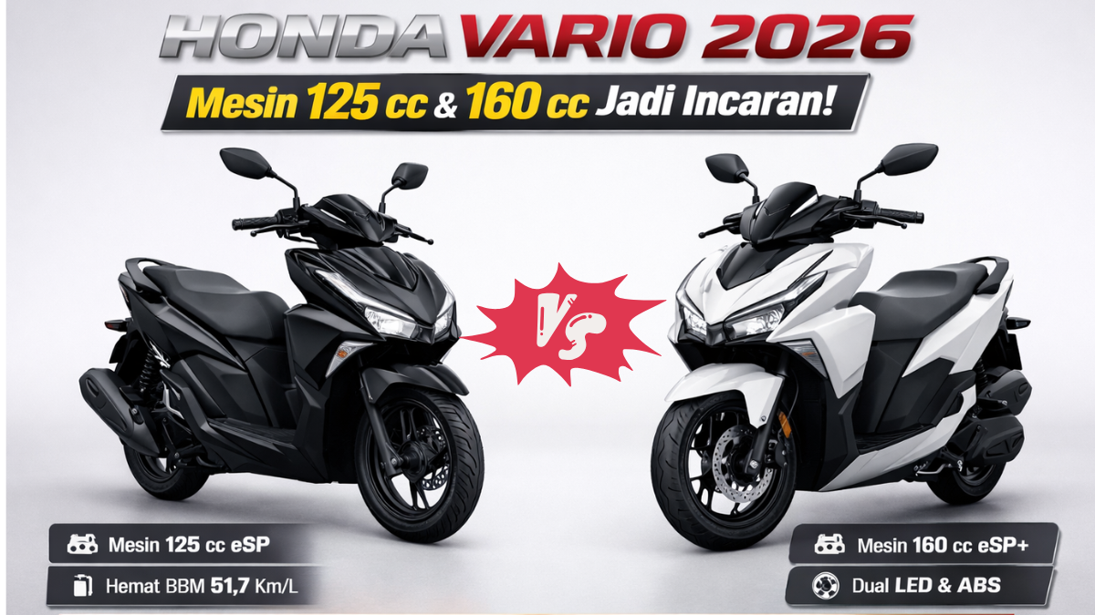 Honda Vario 2026 Mesin 125 cc dan 160 cc Makin Diburu, Spesifikasi dan ...